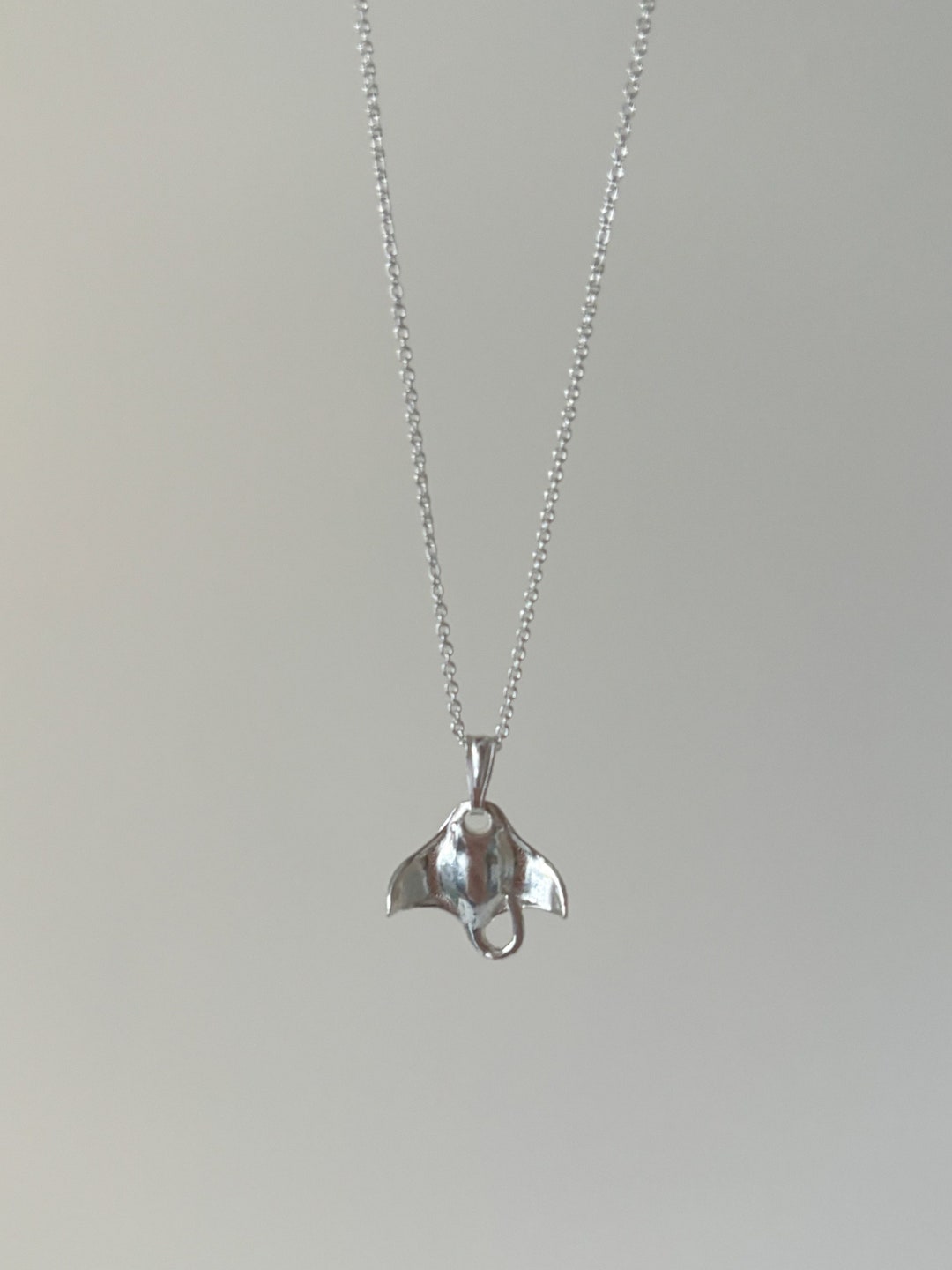 Sterling Silver Manta Ray Pendant Necklace, Manta Ray Pendant Necklace ...