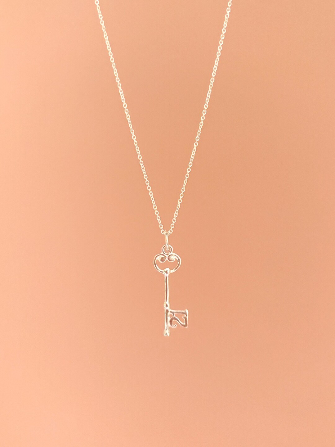 Sterling Silver 21st Birthday Pendant Necklace, Silver Key Necklace ...