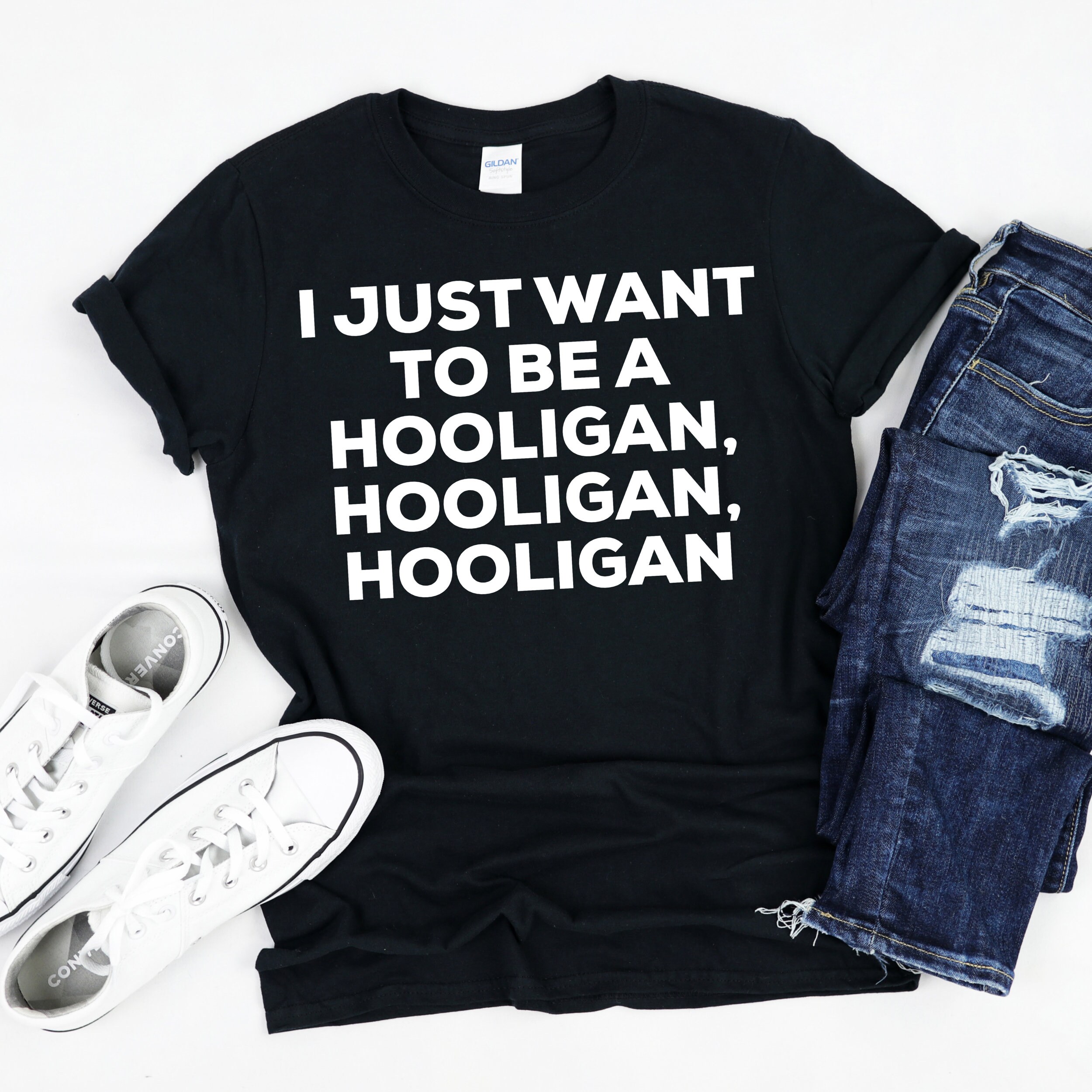 I Just Want to Be A Hooligan Shirt, Funny T-shirt, Sarcastic Shirt ...