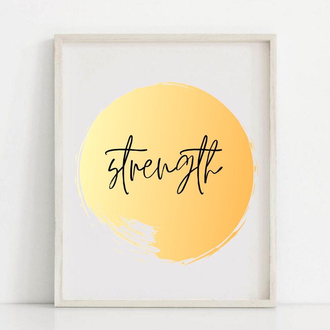 Strength Printable Art, Home Decor, Inspirational, Strength Quote ...