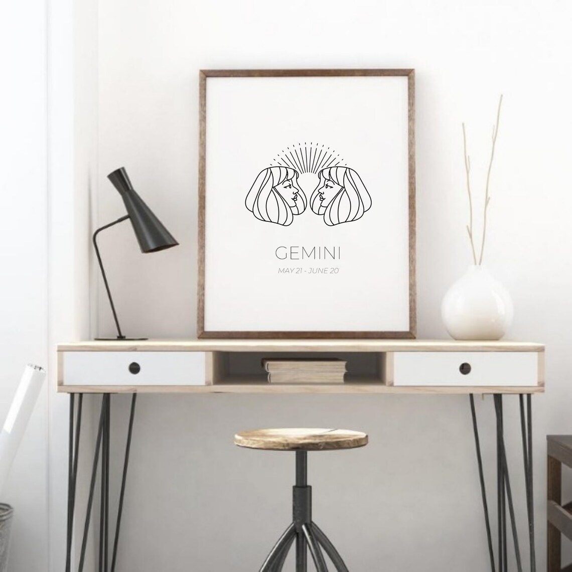 Gemini Printable Art Home Decor Gemini Horoscope - Etsy UK