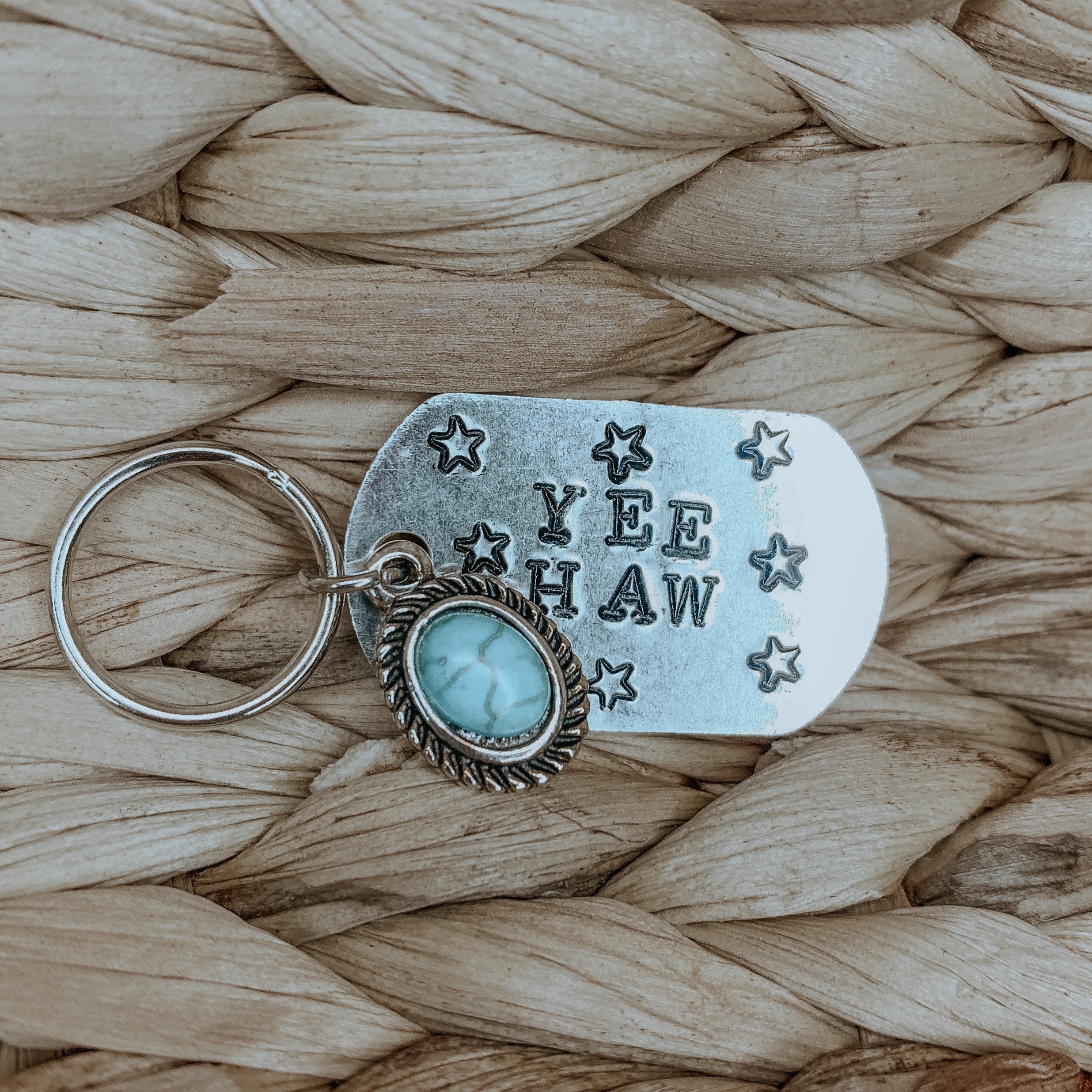 Stamped Western Keychains YeeHaw keychain | Etsy