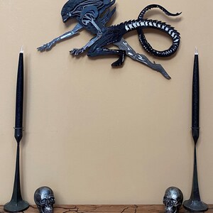 Alien Xenomorph Wooden Sculpture Original Art Wall Hanging - Etsy