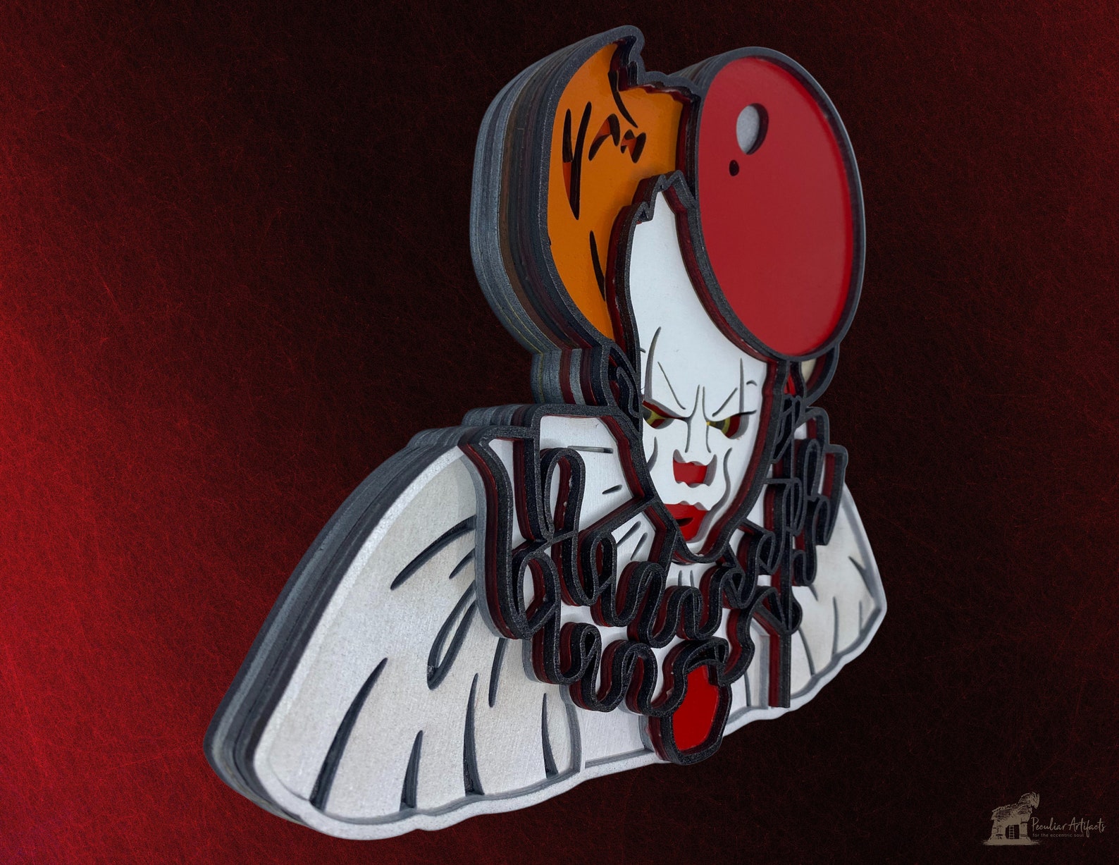 Pennywise Wooden Sculpture Stephen King Original Art Wall | Etsy