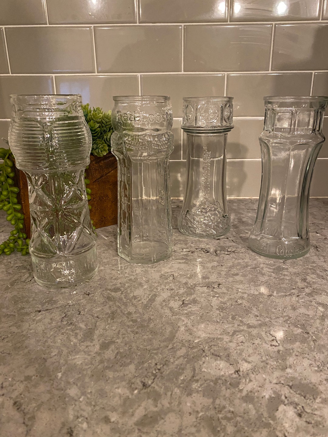 Vintage Red Lobster Set of 4 Lighthouse Glasses - Etsy