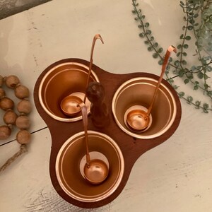 Vintage Condiment Caddy Holder With Spoons - Etsy