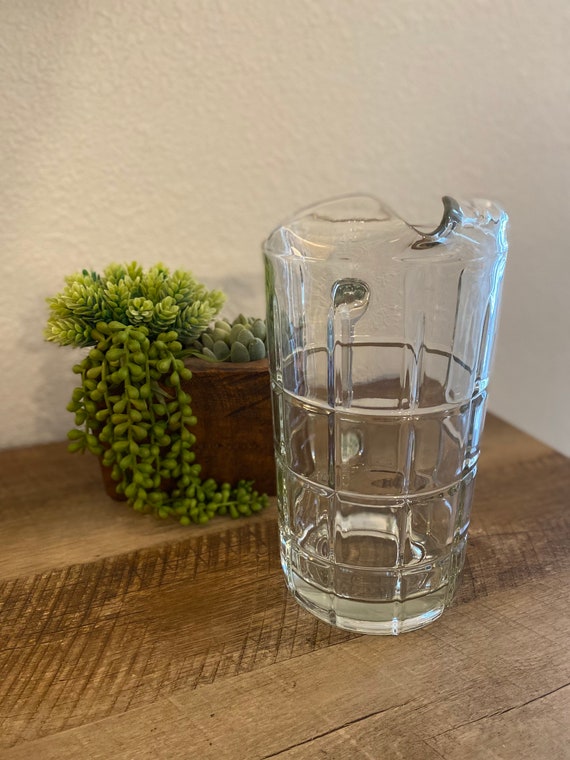 Vintage Anchor Hocking Tartan Plaid Water Pitcher Kitchen & Dining ...