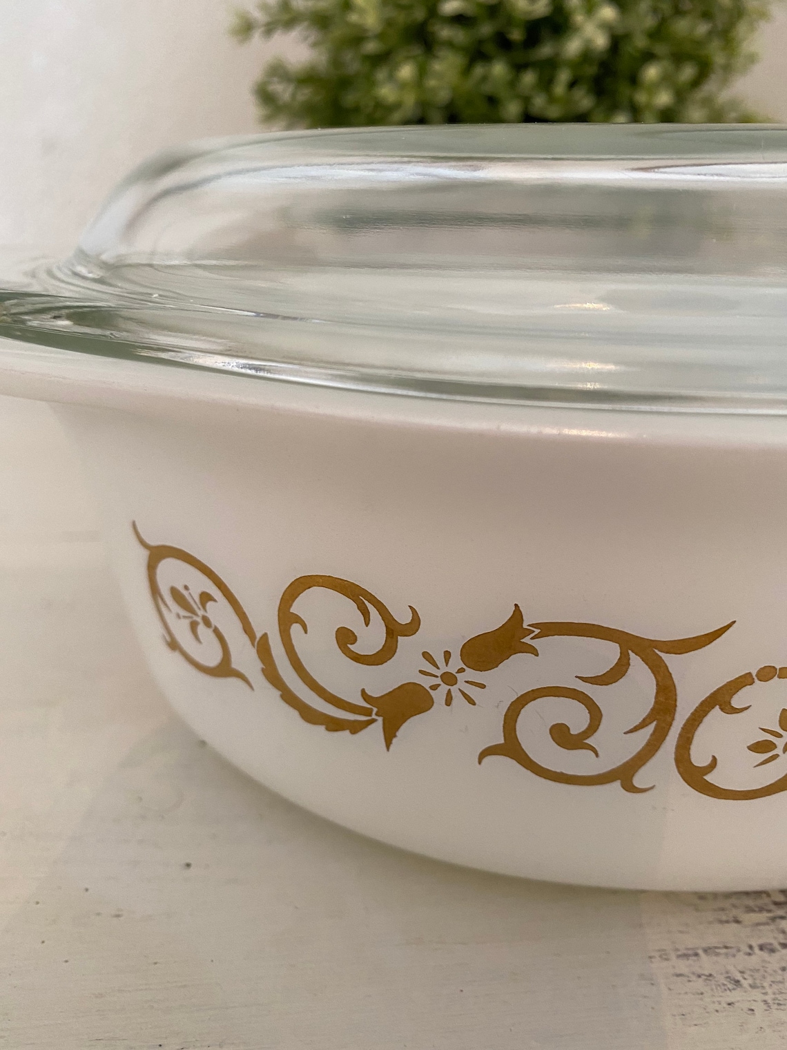 Pyrex Empire Golden Scroll Casserole Dish 1 1/2 Quart 1961 | Etsy