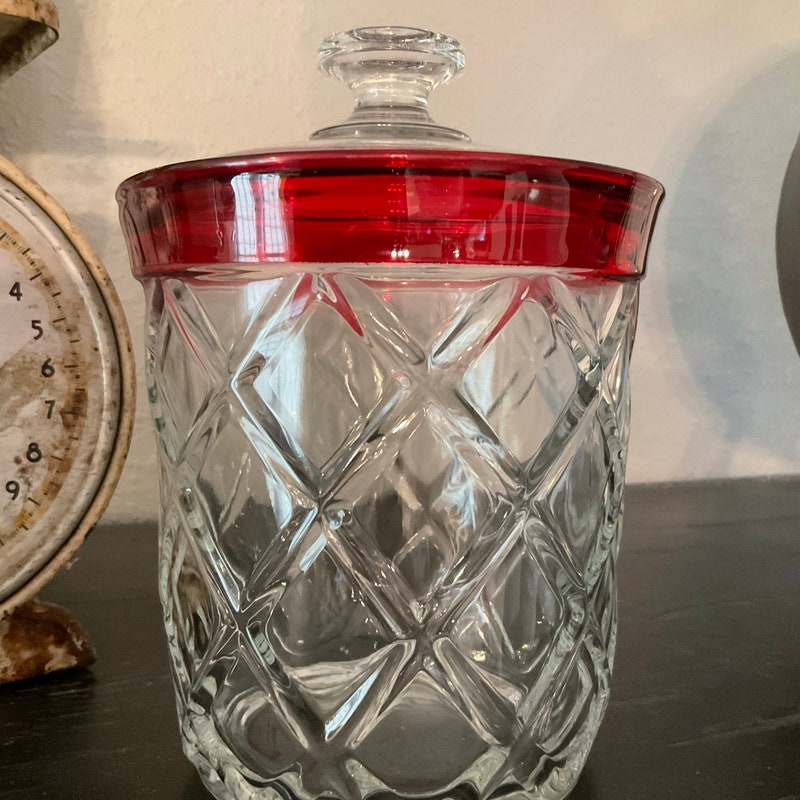 Red Cookie Jar - Etsy