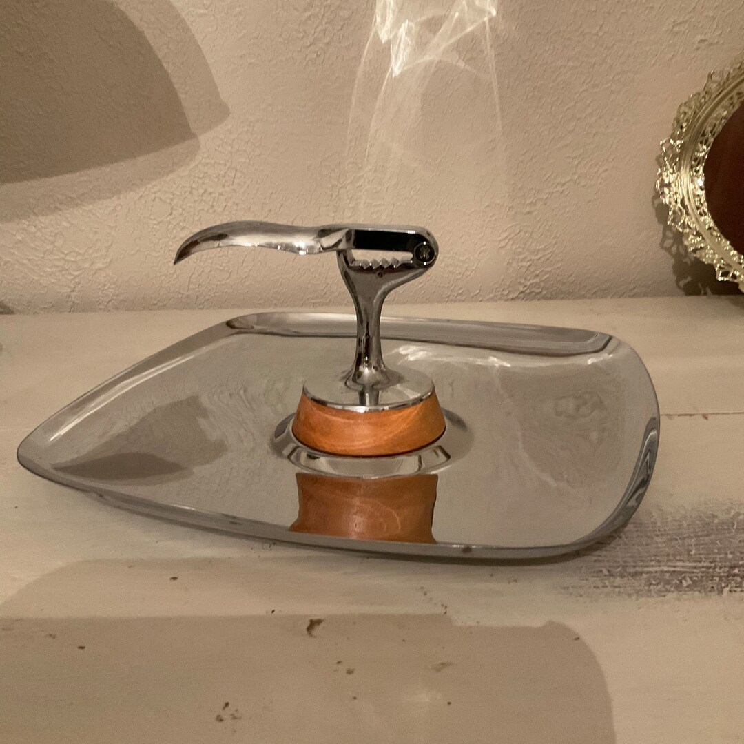 Vintage Milbern Mid Century Modern Chrome Nutcracker With Attached Tray ...