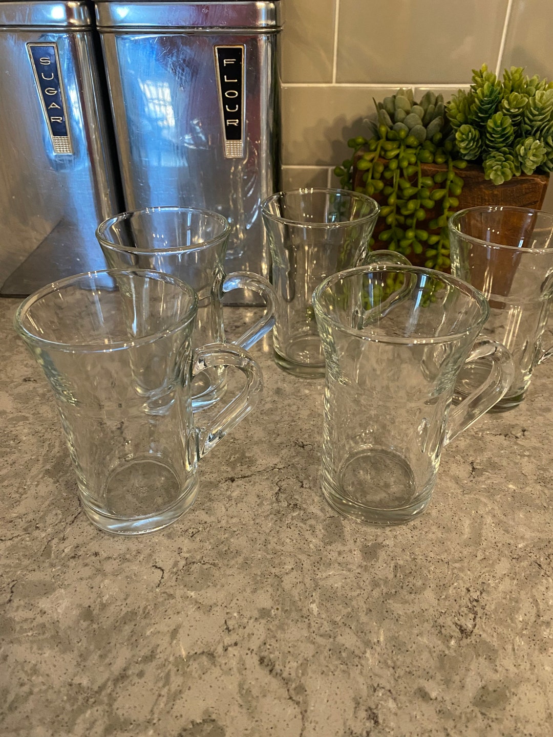 Vintage Bormioli Rocco Cappuccino Coffee Cups Tempered Glass Set of 5 ...