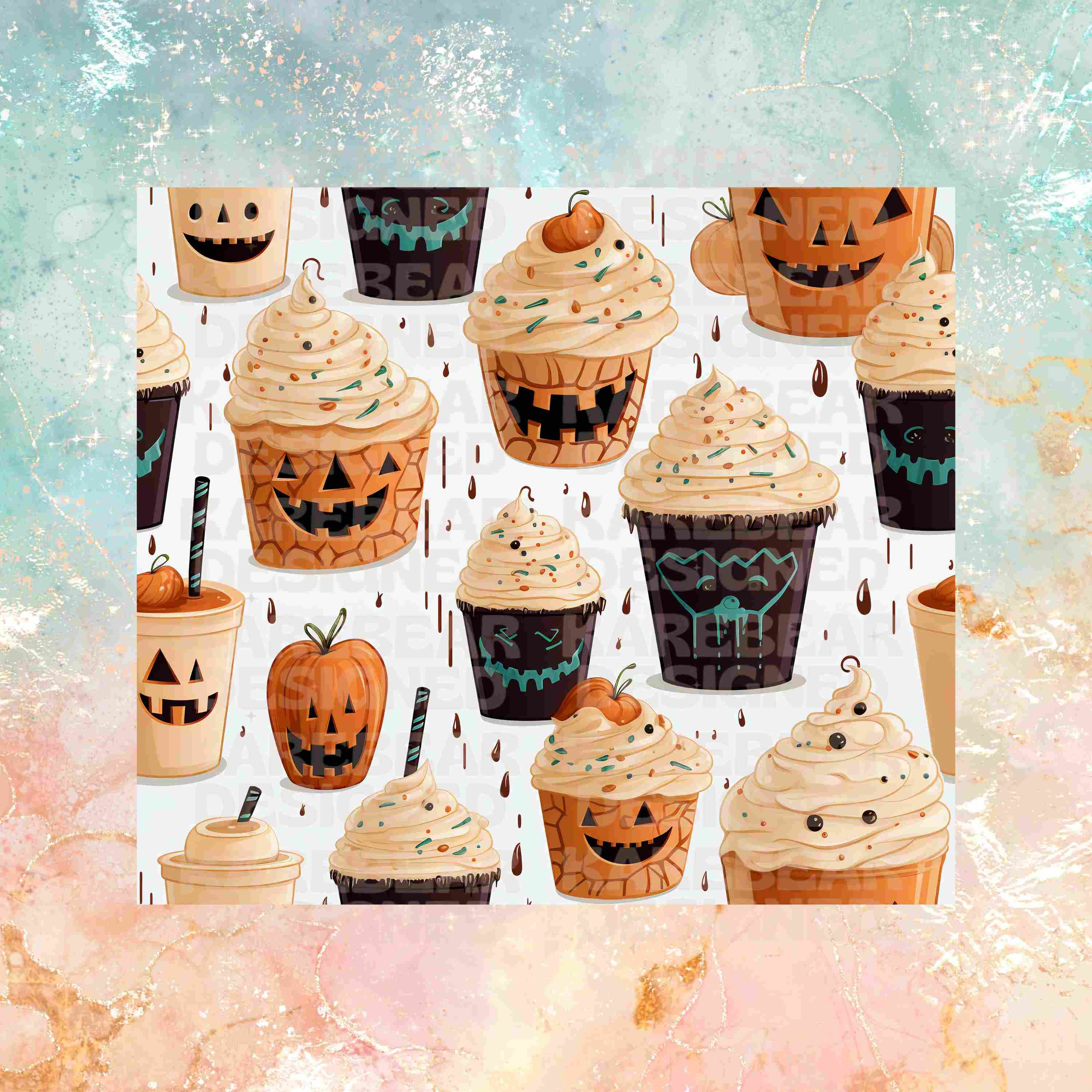 Pumpkin Spice Latte Frappe Fall Autumn Tumbler Wrap - Etsy