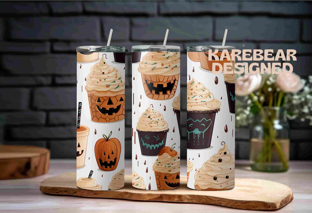 Pumpkin Spice Latte Frappe Fall Autumn Tumbler Wrap Sublimation,20oz ...