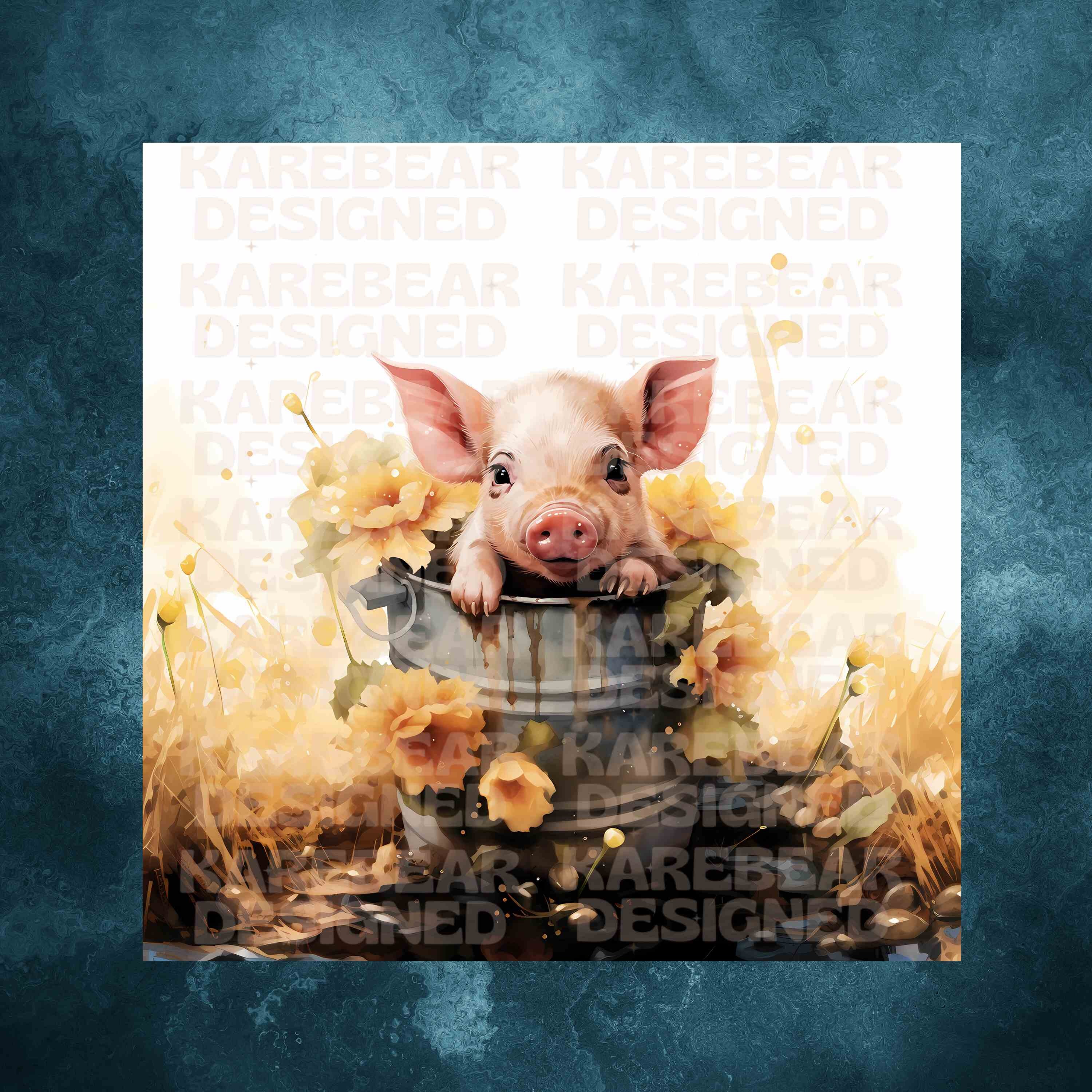 Bucket Pig Wind Spinner PNG, Country Windspinner Sublimation Design ...