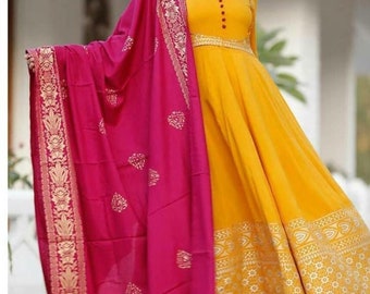 Yellow Indian Dress - Etsy