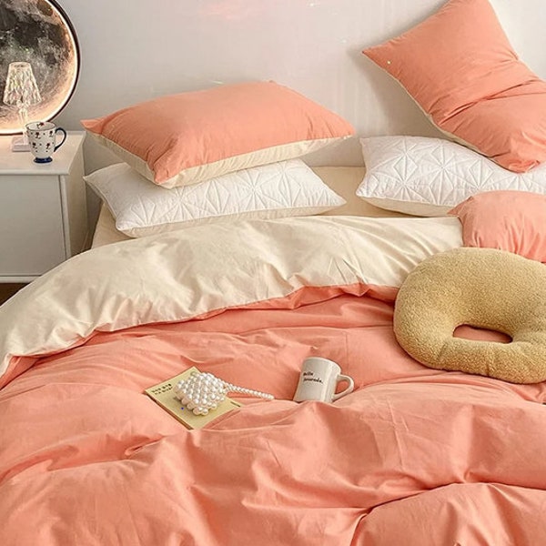 Peach Bedding - Etsy