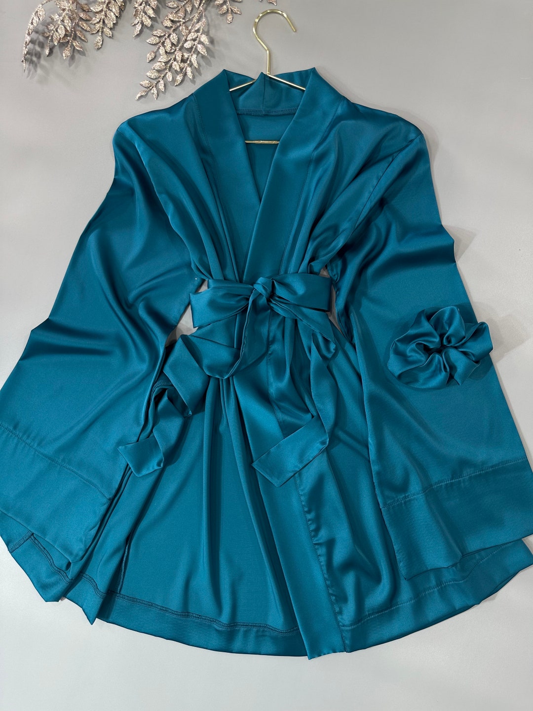 Silk Nightwear Robe, Black Erotic Sleepwear, Comfy Home Outfit Robe ...