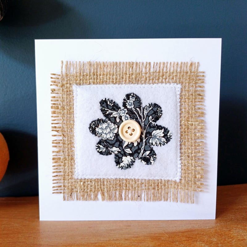 Fabric Greeting Card - Etsy