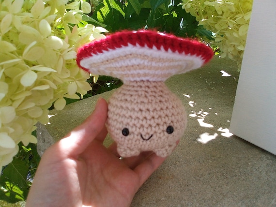 Crochet Poppable Mushroom Plush Poppable Mushroom Fidget Toy - Etsy