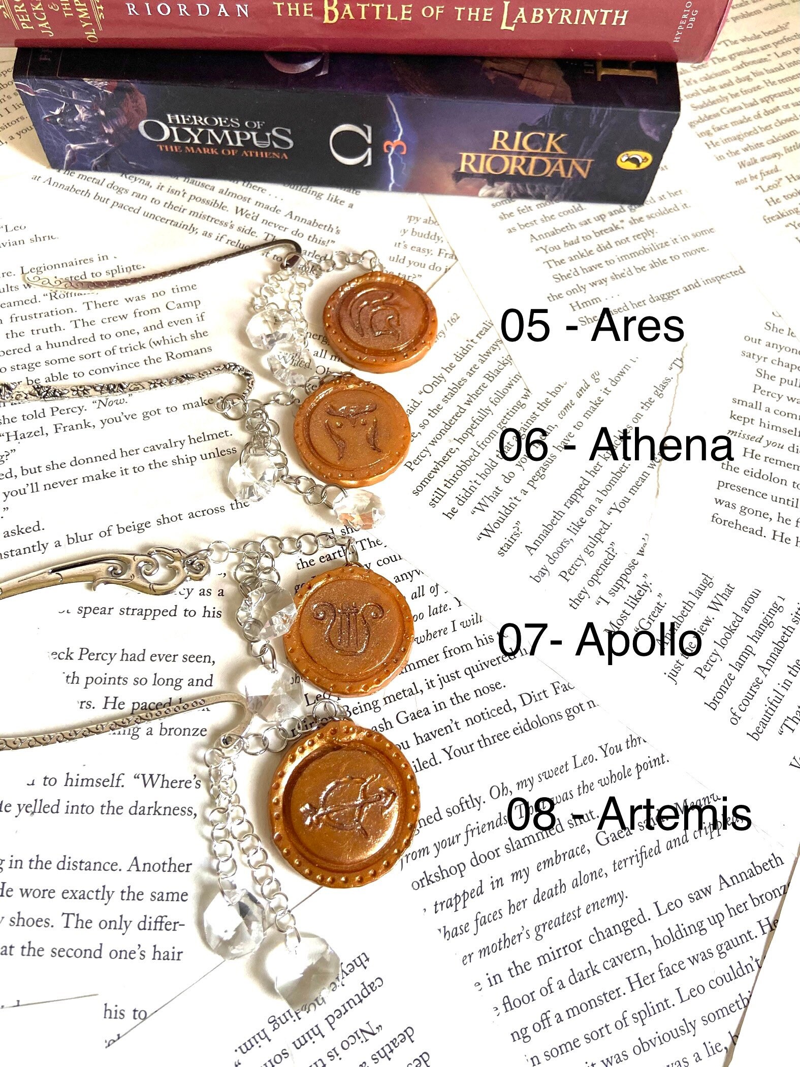 Percy Jackson Bookmark Golden Drachma with Prism Iris | Etsy