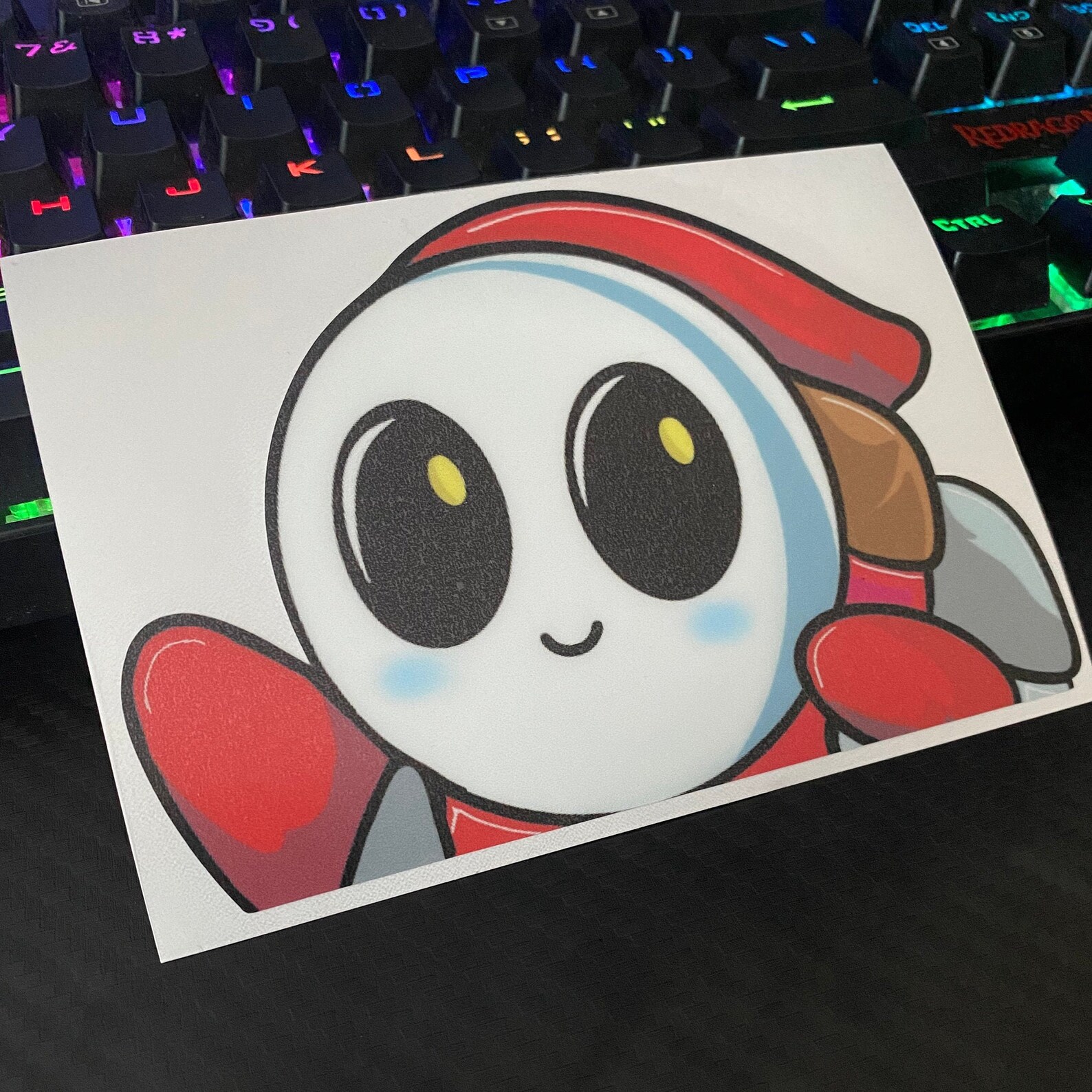 Red Shy Guy Waving Sticker | Etsy