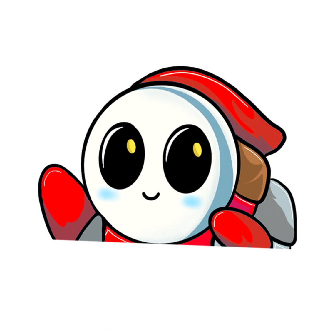 Red Shy Guy Waving Sticker | Etsy