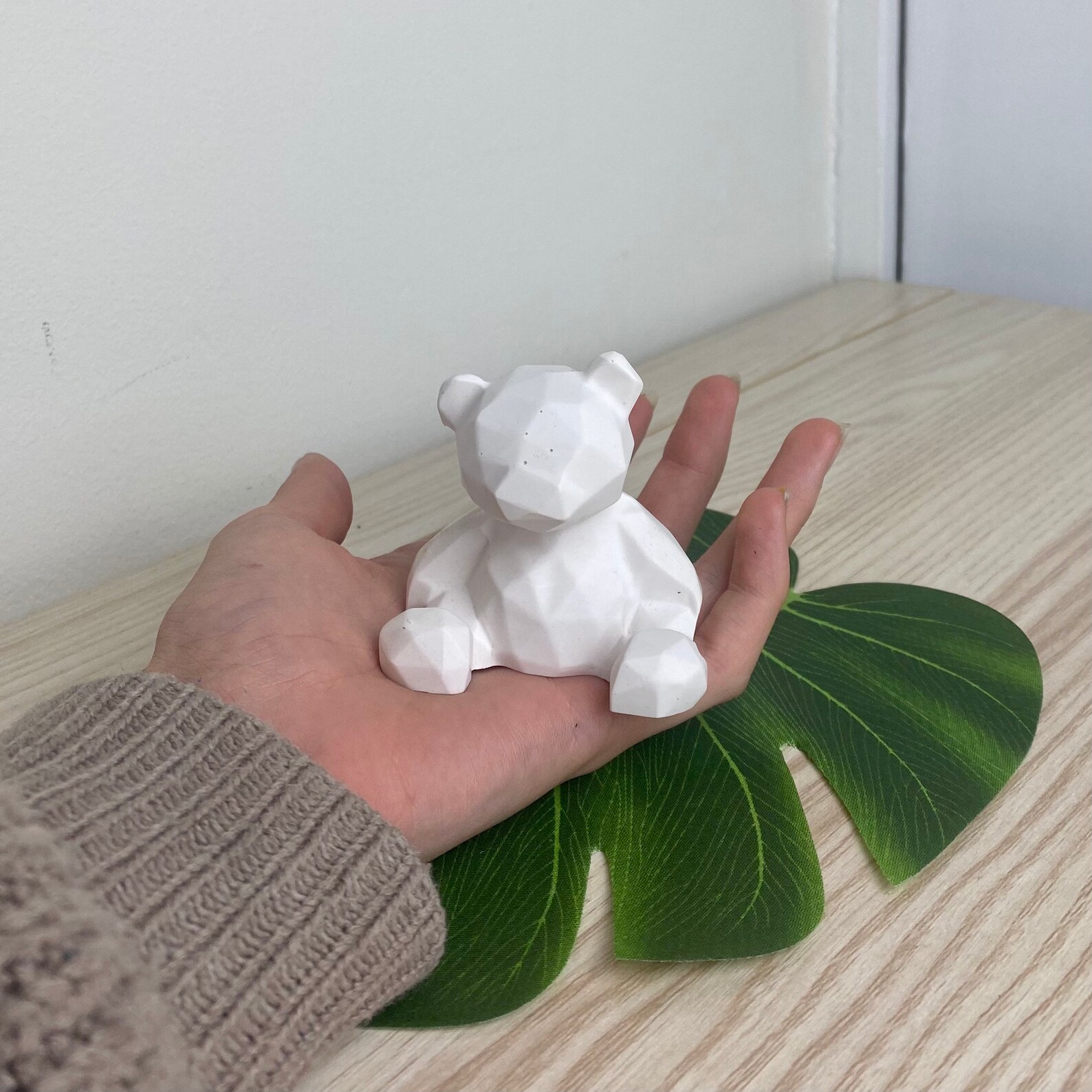 White Mini Geometric Bear Mini Teddy Bears Geometric bears | Etsy