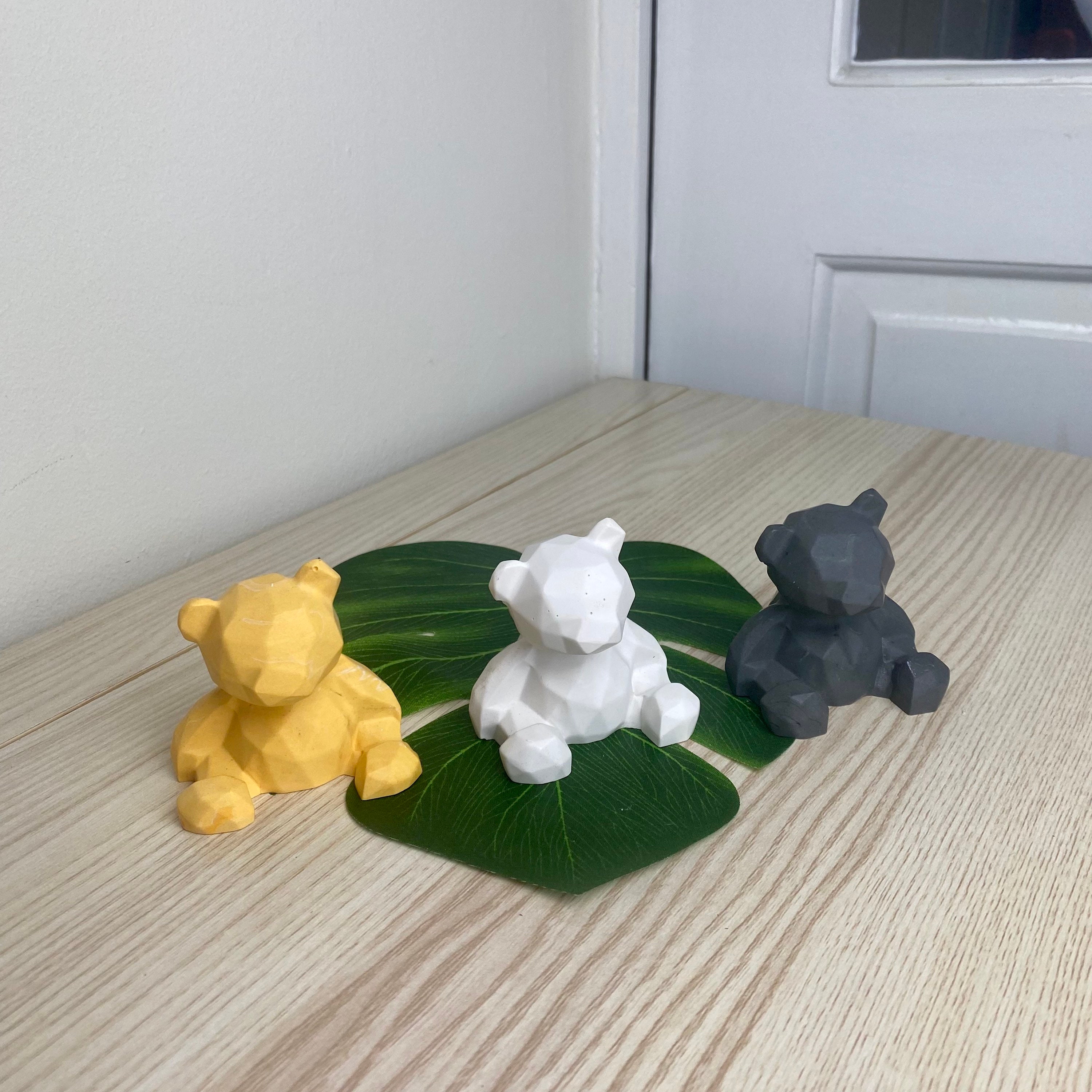 White Mini Geometric Bear Mini Teddy Bears Geometric bears | Etsy