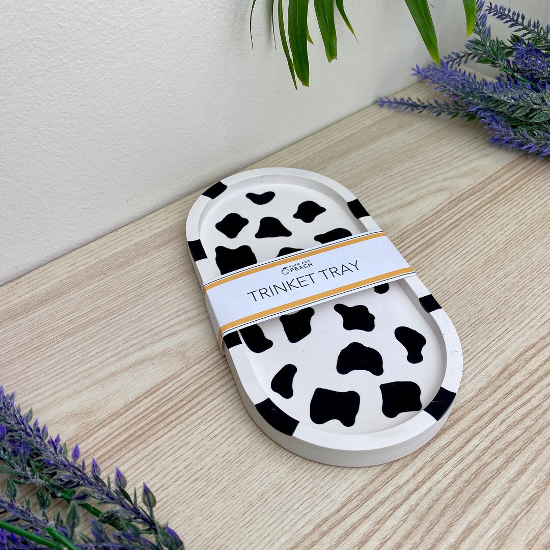 Cow Print Trinket Dish, Cowprint Trinket Tray, Cowprint, Key Bowl, Jewellery Dish, Key Dish ...