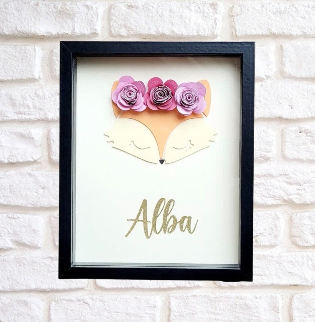 Personalized Fox Frame With Child's First Name for Room - Etsy