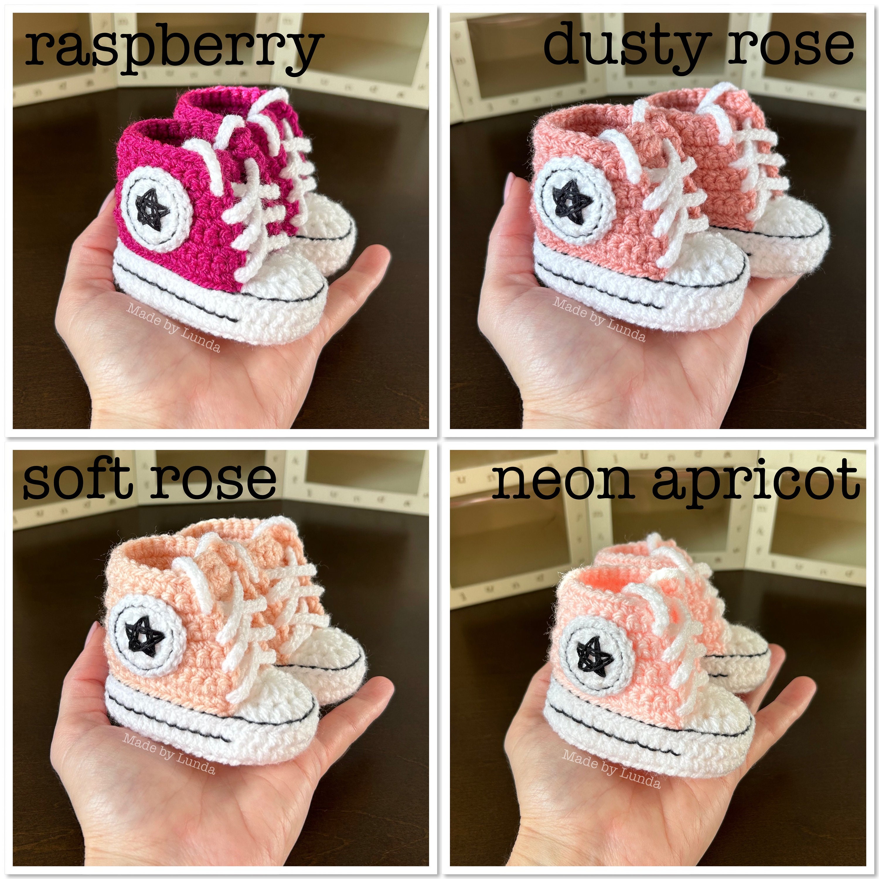 Newborn Crochet Converse Style Baby Star Boots, Shoes - Etsy