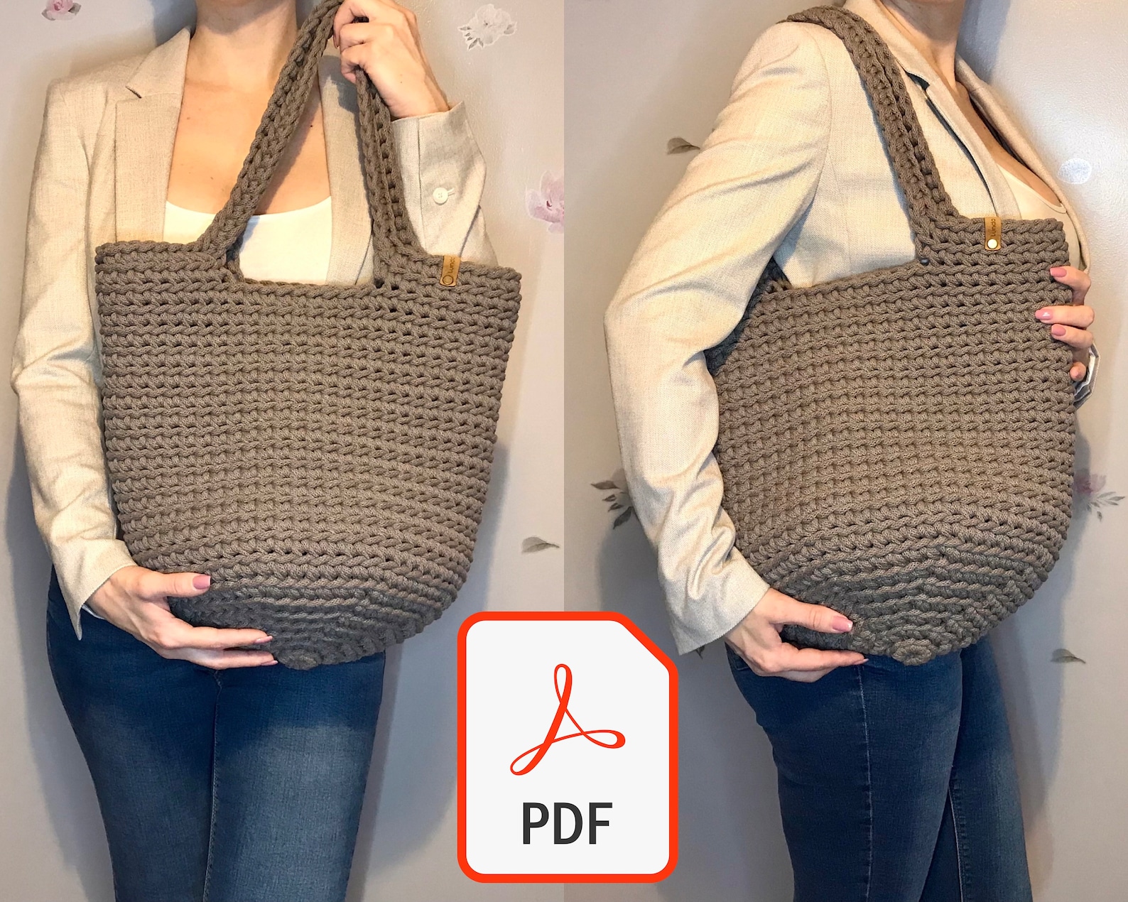 Crochet Tote Bag Pattern, PDF Pattern, Easy Crochet Bag Pattern, Tote ...