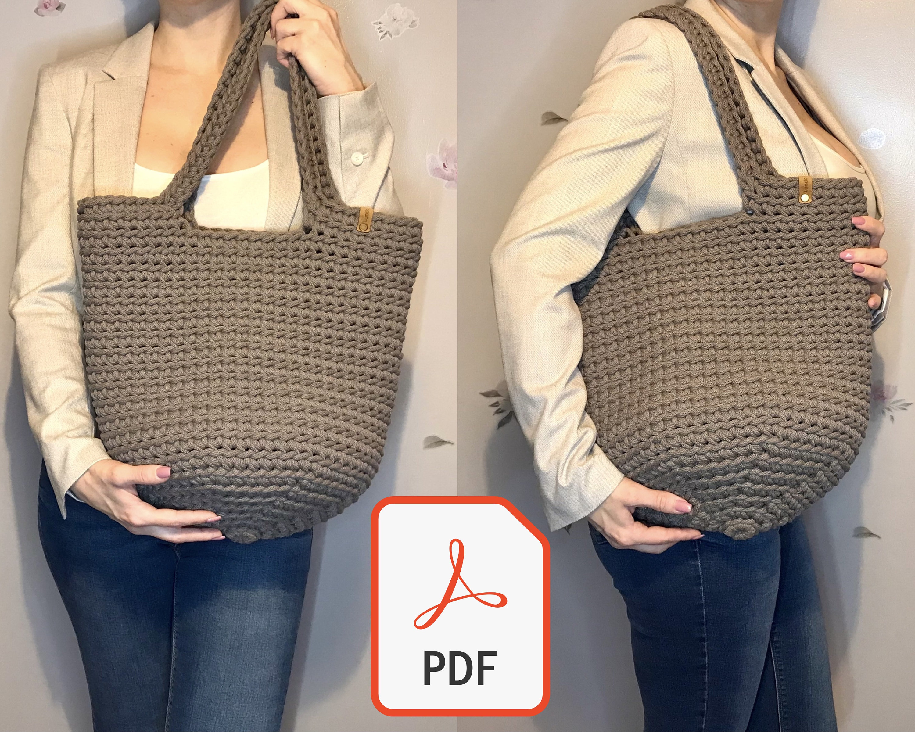Crochet Tote Bag Pattern, PDF Pattern, Easy Crochet Bag Pattern, Tote ...