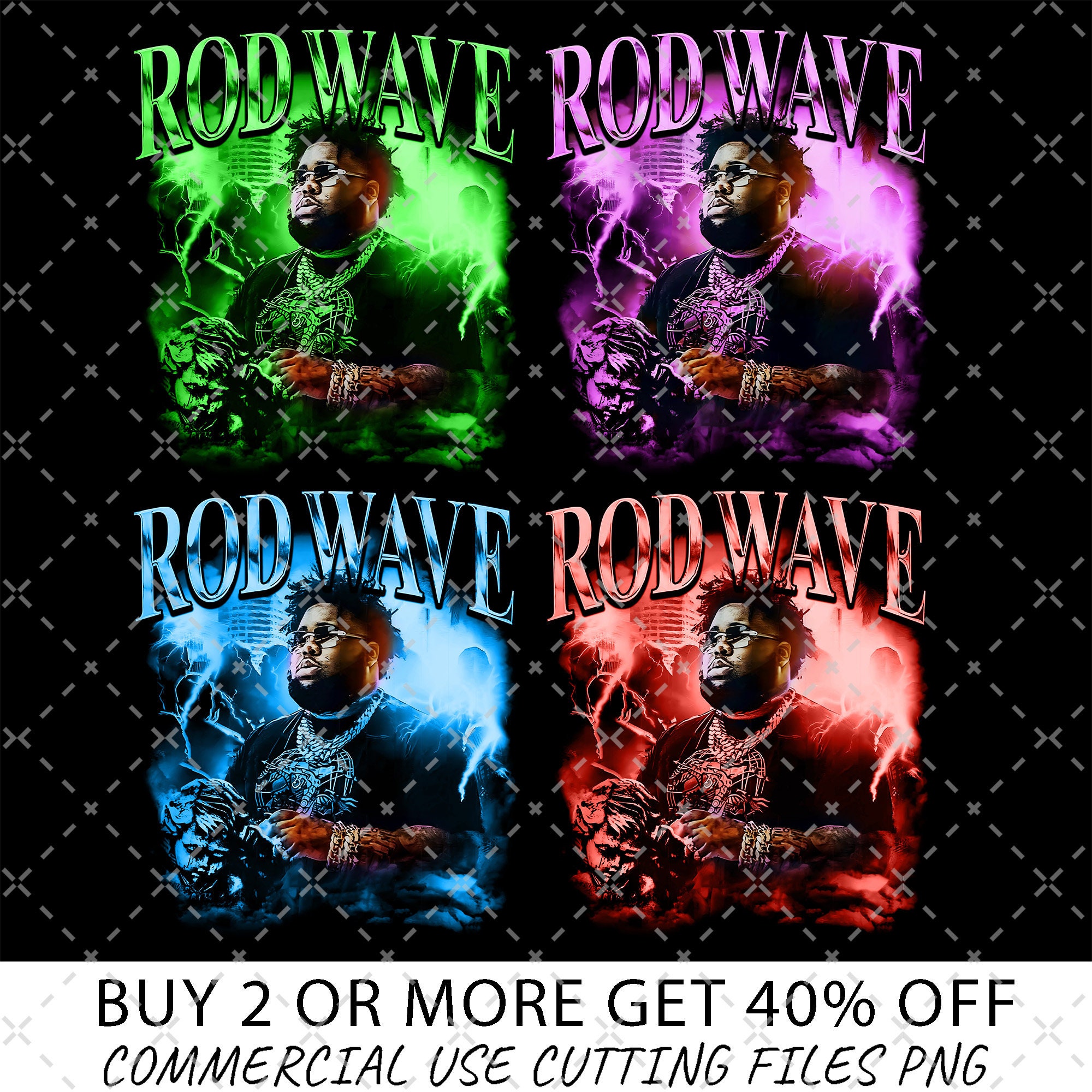 Retro Rod Wave Png, Rod Wave Inspired File, Graphic Rapper Music ...
