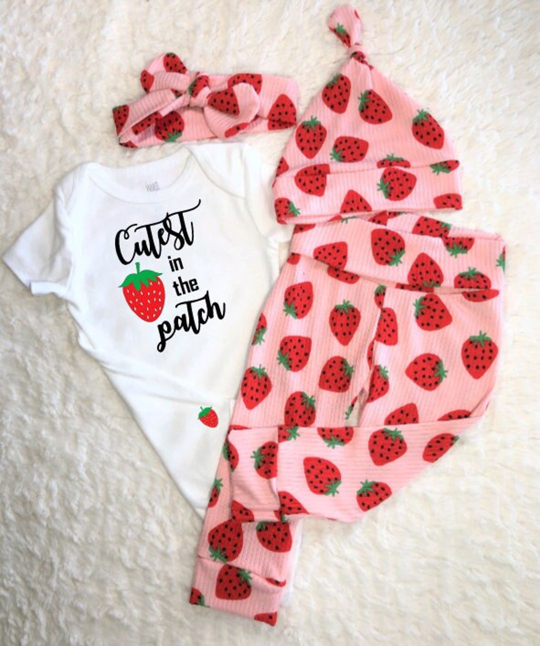 Strawberry Baby Girl Outfit, Cutest Berry in the Patch. Welcome ...