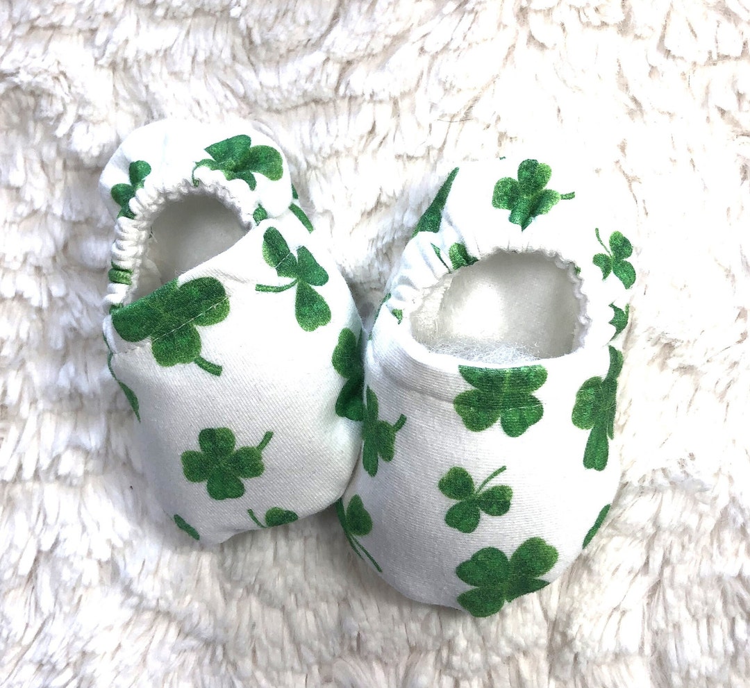 St. Patricks Day, Shamrock, Baby, Toddler Booties, Slippers, Crib Shoes ...