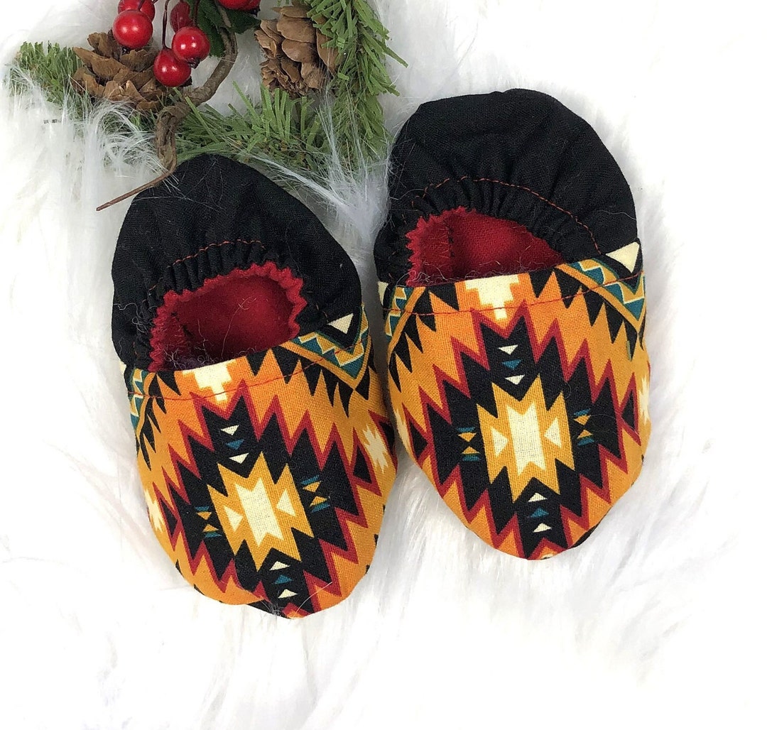 Aztec Baby, Toddler Booties, Slippers, Crib Shoes, Soft Sole, Non-slip ...