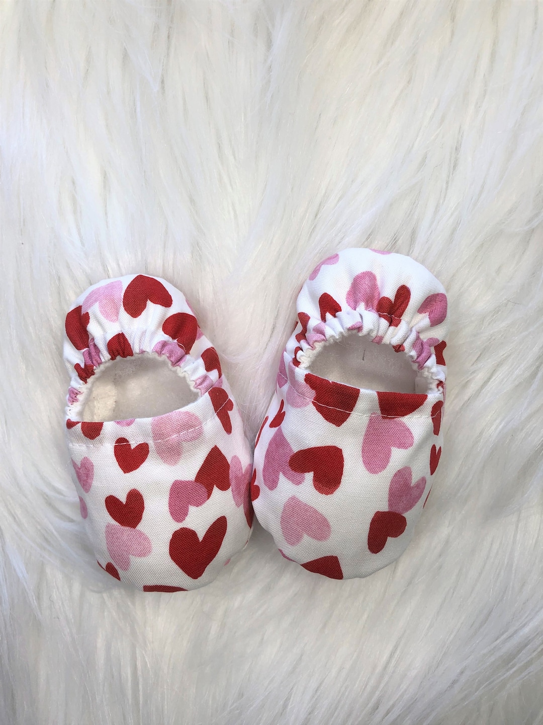 Valentine Heart Baby, Toddler Booties, Slippers, Crib Shoes, Soft Sole ...