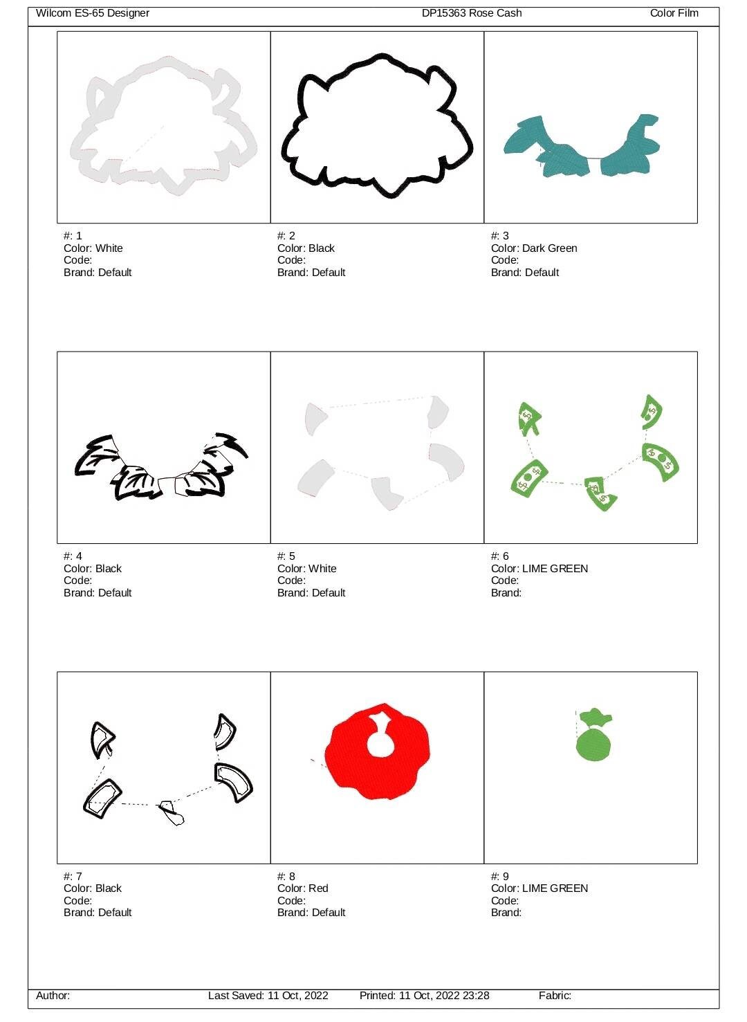 Money Rose Embroidery Design - Etsy