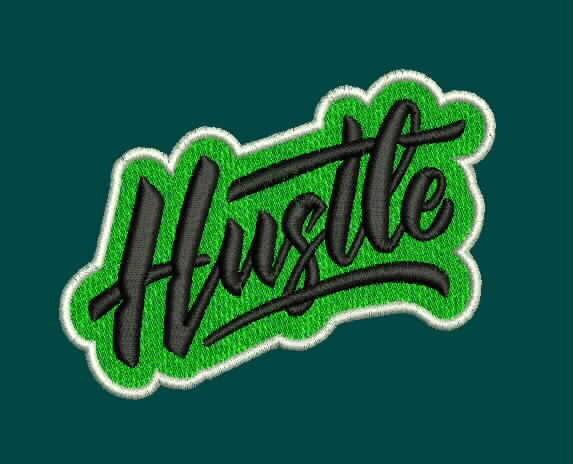 Hustle Flat Embroidery Design - Etsy