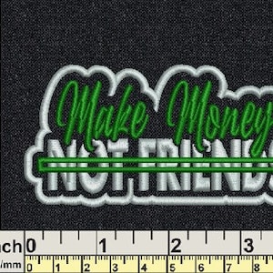 Make Money Not Friends Embroidery Design - Etsy