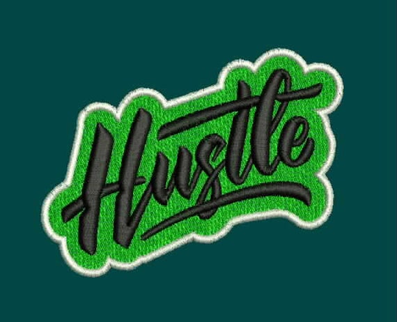 Hustle 3D Puff Embroidery Design | Etsy