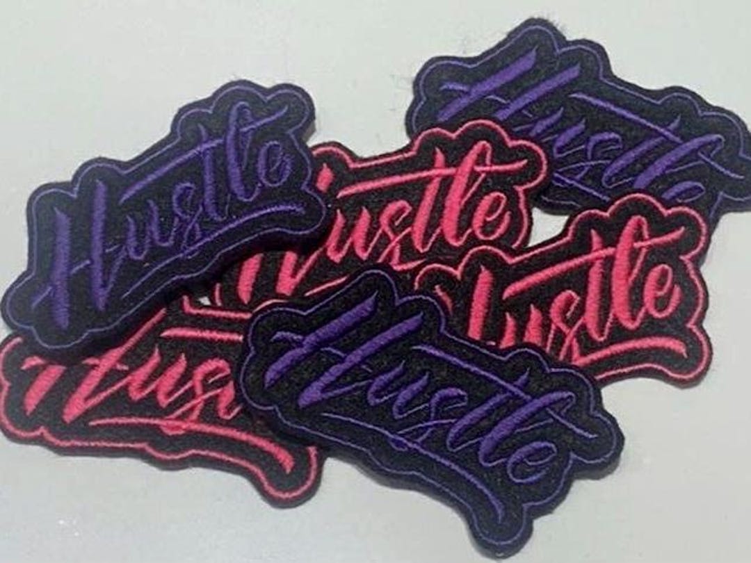 3D Foam Hustle Embroidery Patches Multi Color 4 Pack - Etsy
