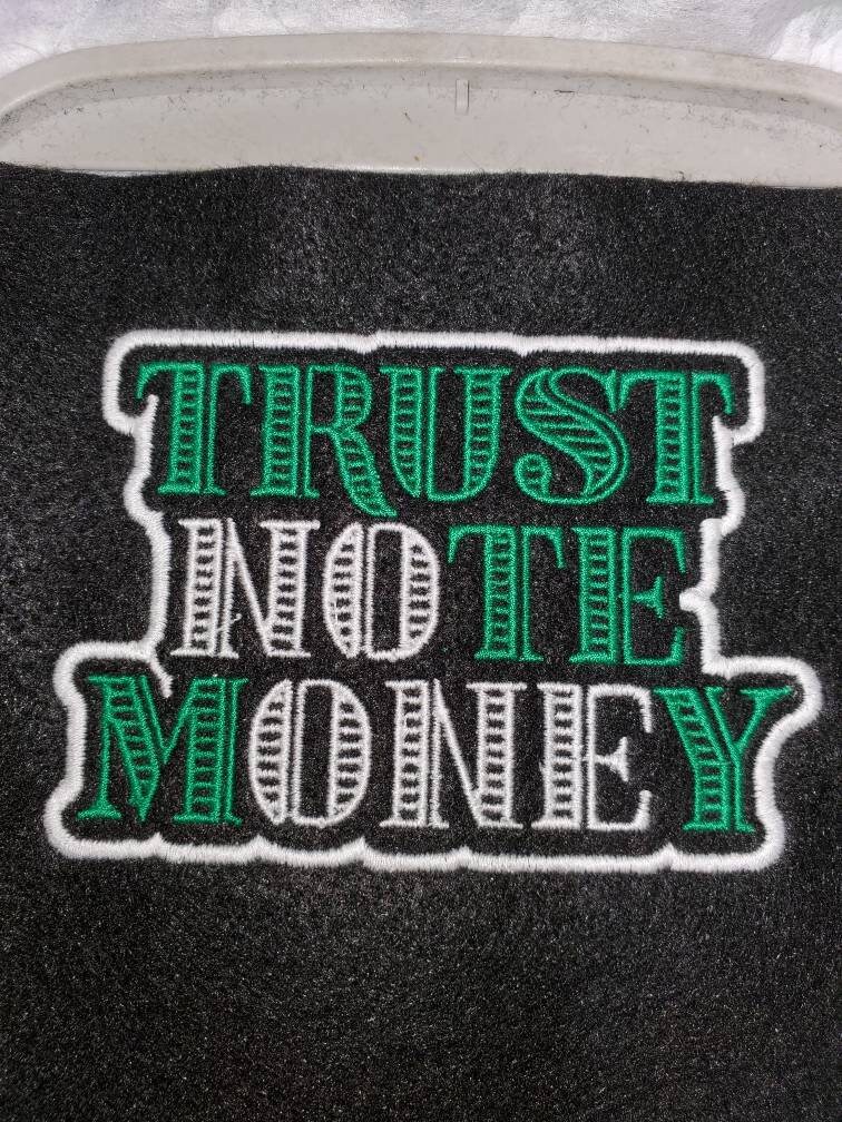 Trust Note Money Embroidery Design - Etsy