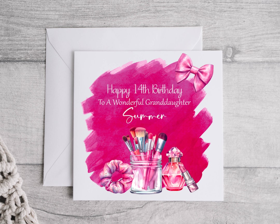 Make up Birthday Card, Birthday Card for Teenager, Personalise With ...