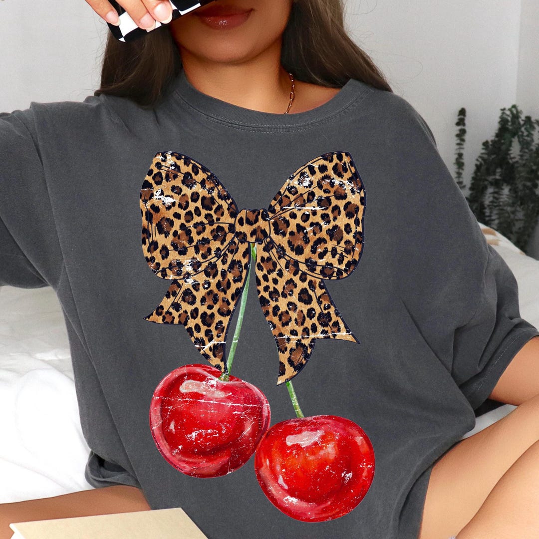 Cherry Png, Leopard Cherry Png, Trendy Png, Bestseller Png, Leopard Png ...