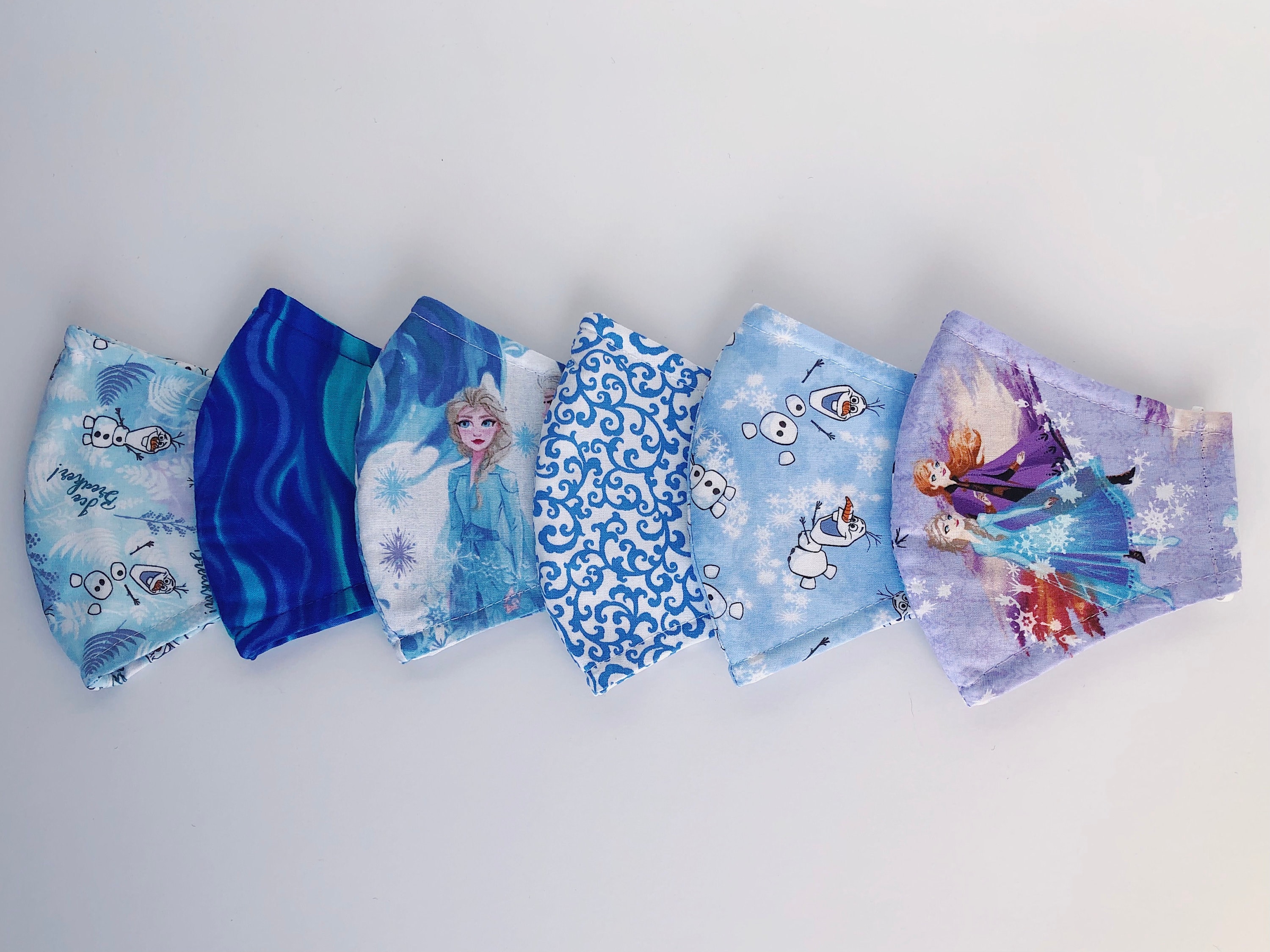 Frozen 2 Collection: Print Fabric Cotton Face Masks Adjustable Ear ...