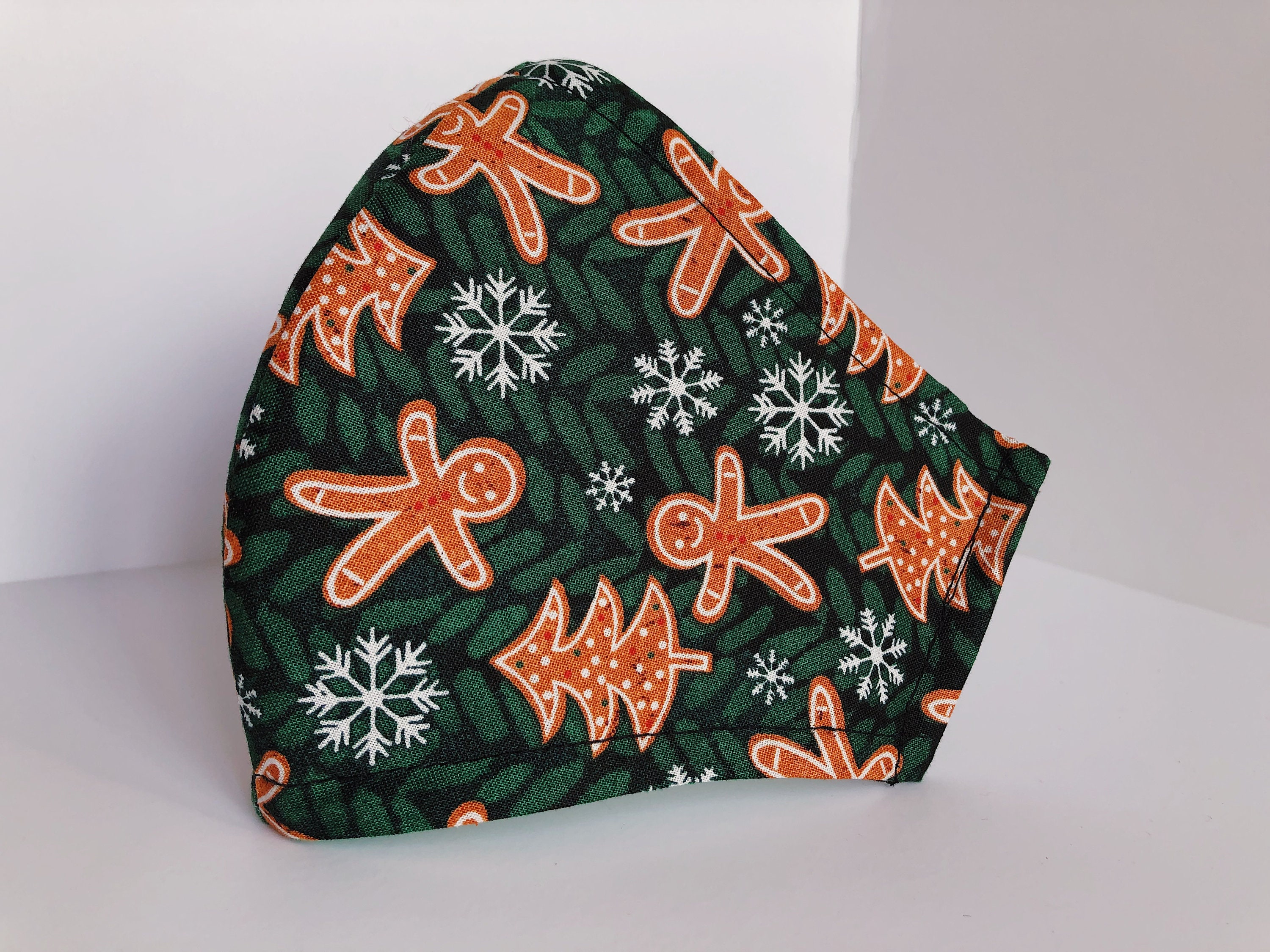 Christmas Collection 2: Print Fabric Cotton Face Masks + Adjustable Ear ...