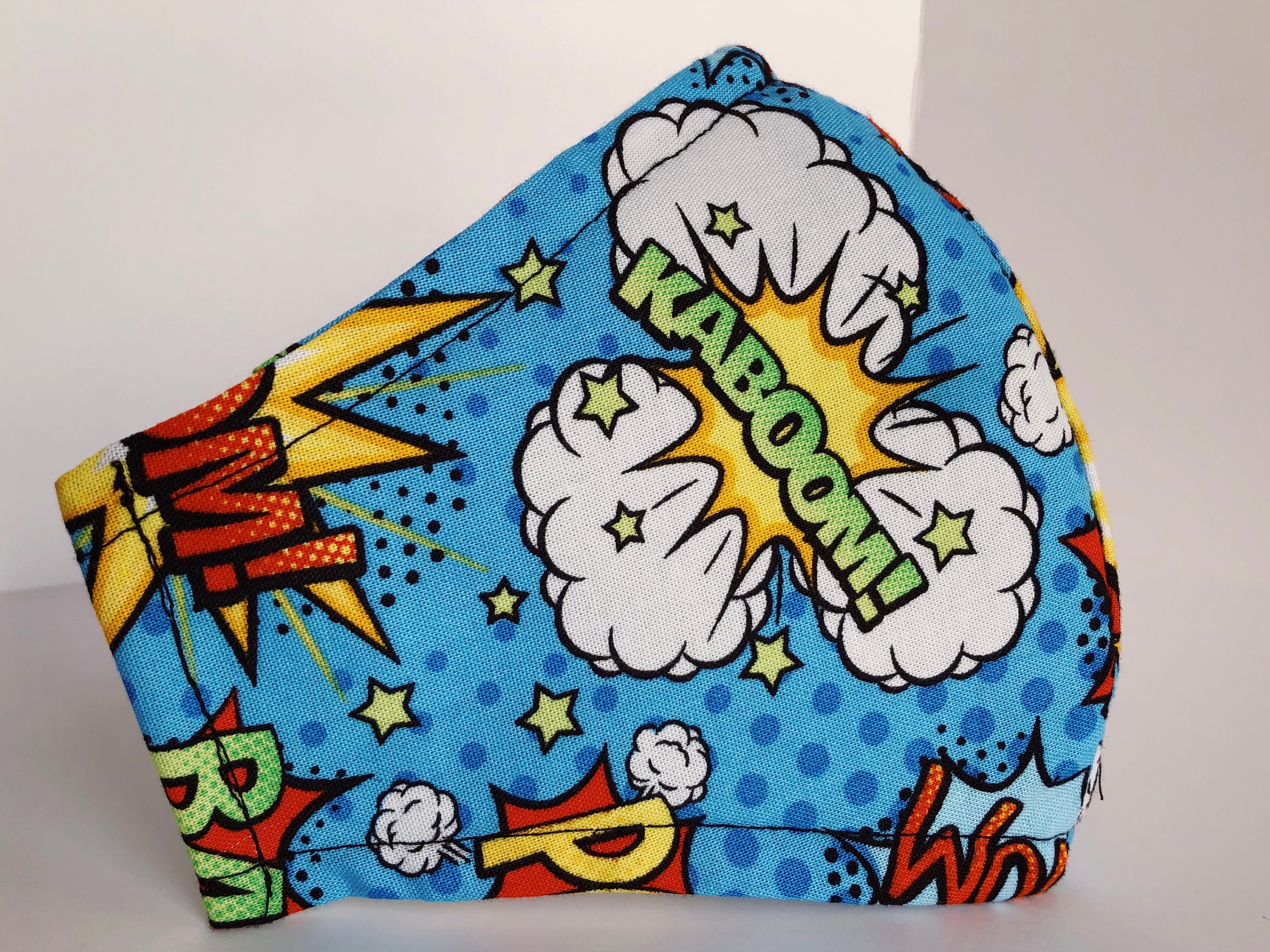 Superhero Collection: Print Fabric Cotton Face Masks, 3triple Layer ...