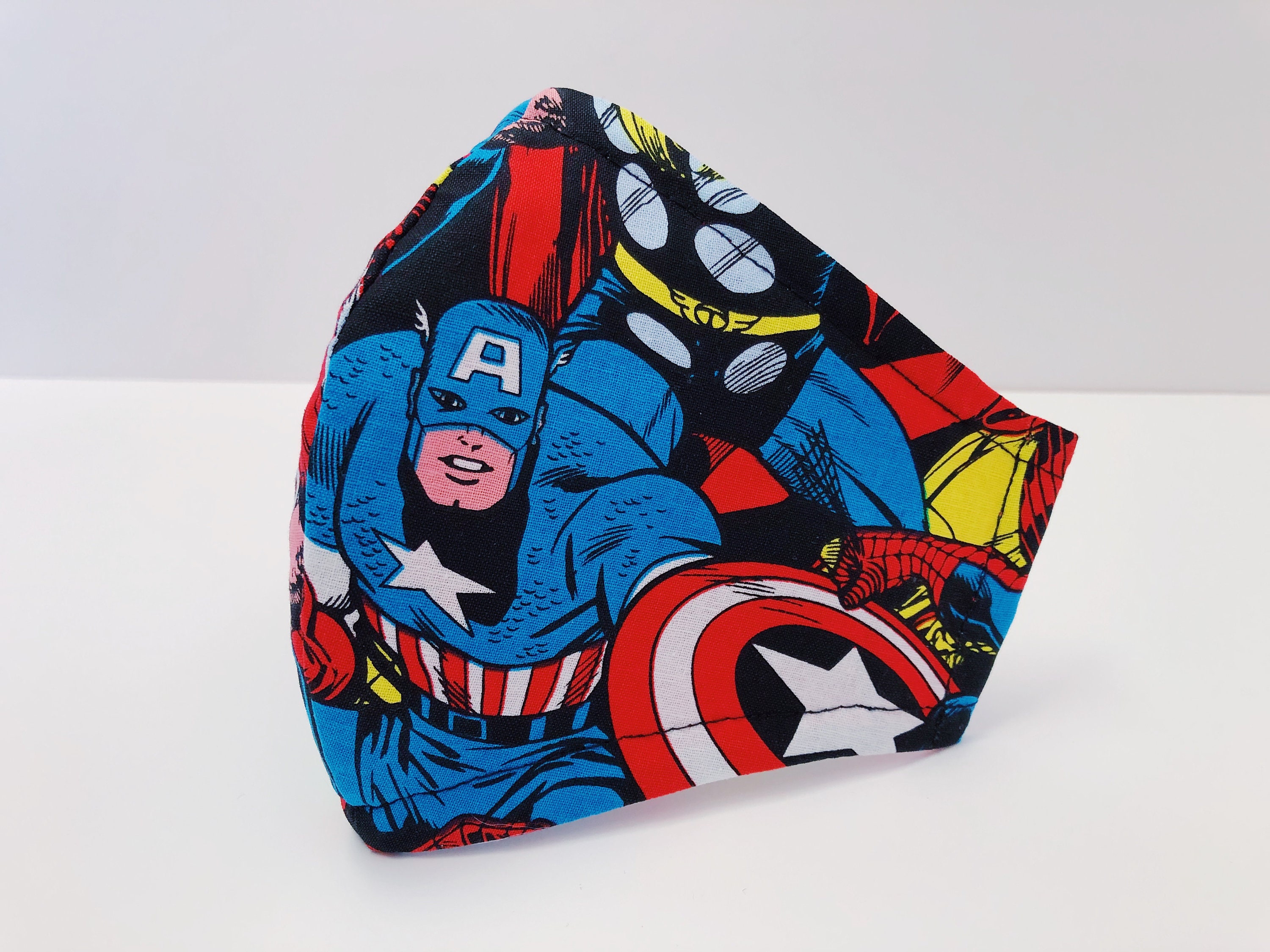 Superhero Collection: Print Fabric Cotton Face Masks, 3triple Layer ...